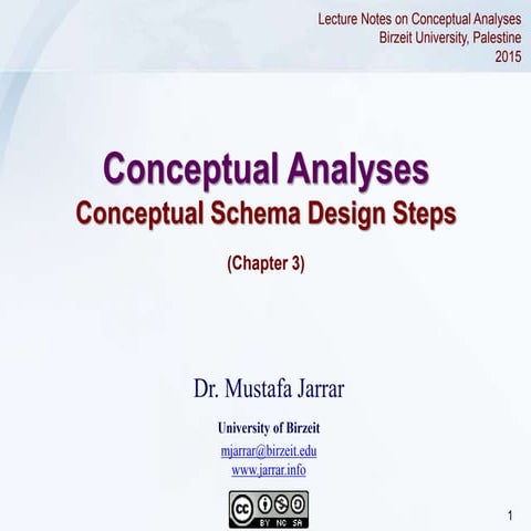 Jarrar: Conceptual Schema Design Steps | PPTX