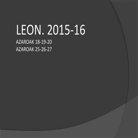 Jarrera leon | PPT