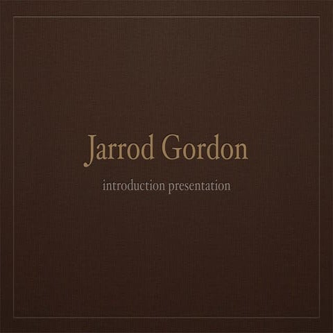 Jarrod Gordon, M.s. presentations