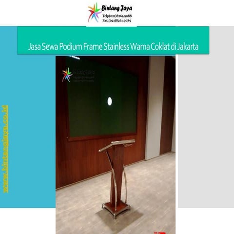 Jasa Sewa Podium Frame Stainless Warna Coklat di Jakarta.pdf