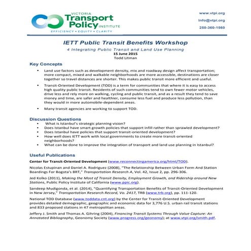 TRANSIT ORIENTED DEVELOPMENT | PPTX