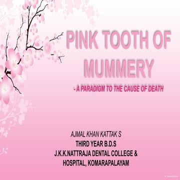 pink tooth.pptx BDS PEDODONTICS J .K .K N | PPTX