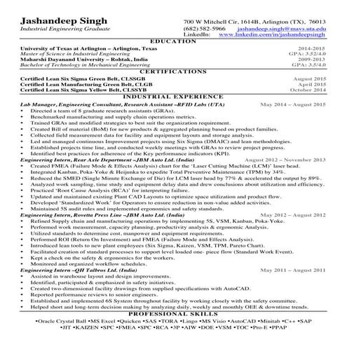 Jashandeep Singh Resume | PDF