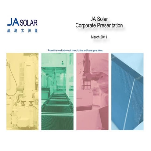 Ja Solar Presentation 2011 | PDF