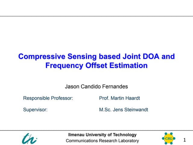 Joint Doa And Offset Frequency Estimator Ppt