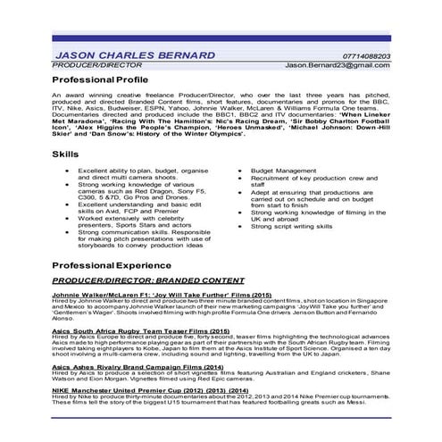 ANDREW CULLEN PRODUCER-DIRECTOR CV_060415 | PDF