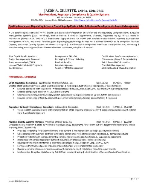 Laboratory and Pharmaceutical Quality Assurance Expert | DOCX