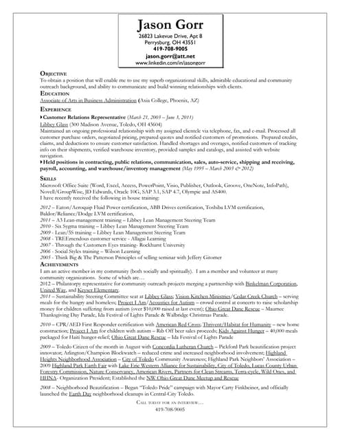 Resume for Scott _2 (1) | DOCX | Business | Business and Finance