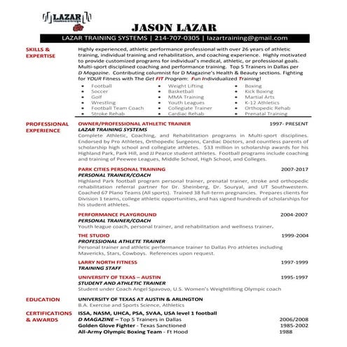 Jason Lazar resume | PDF