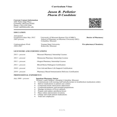 Jason Pelletier CV | PDF