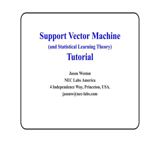 Jason svm tutorial | PDF