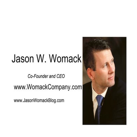Jason Womack Workplace Productivity And Technology | PPT