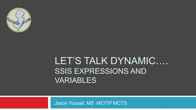 Jason Yousef Ssis Expressions No Notes Ppt