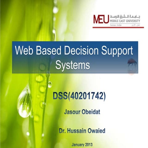 Web-based Decision Support System | PPTX