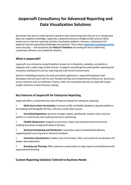 Community or Commercial: Which Edition of JasperSoft is Right For You? | PPTX | Web Development ...
