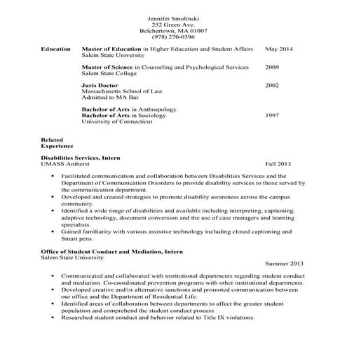 Jas resume current | DOCX