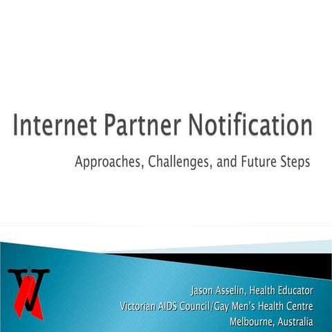 Internet Partner Notification | PPT | Sexual Health | Diseases and ...