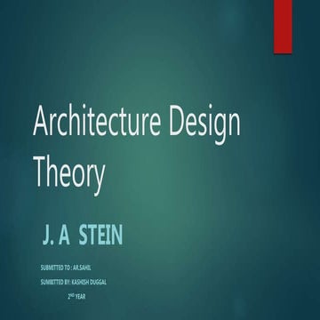 J.A STEIN DESIGN PHILOSOPHY | PPTX