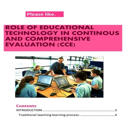 role of educational technology in CCE | PDF
