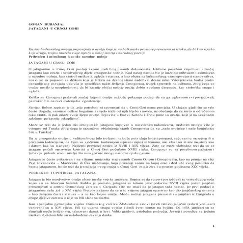 Jatagan crna gora | DOCX