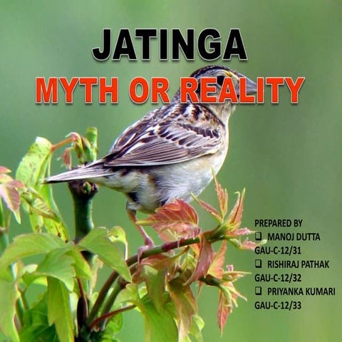Jatinga,Assam (Hotspot of Biodivesity) | PPTX