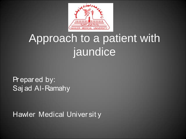 clinical approach to jaundice in adults | PPTX
