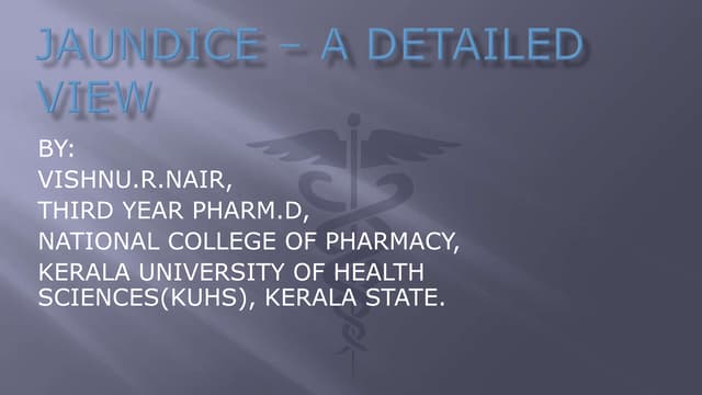 jaundice-(three types)- pre hepatic, hepatic , post hepatic | PDF