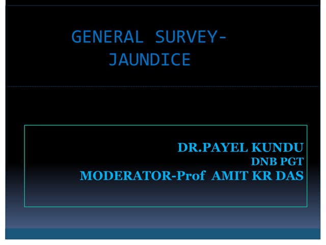 jaundice-(three types)- pre hepatic, hepatic , post hepatic | PDF