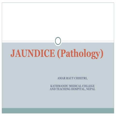 Jaundice pathology | PPT
