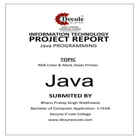 Bhanu Pratap Singh Shekhawat, BCA Third Year | PDF