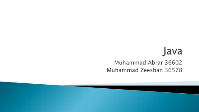 Java Ppt