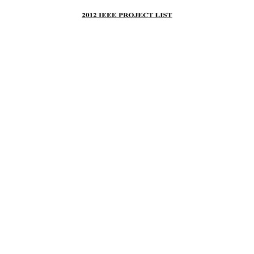 Java 2012 Ieee Projects List Doc