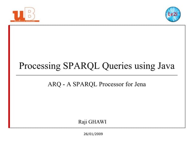 Java and SPARQL | PPT Java and SPARQL | PPT
