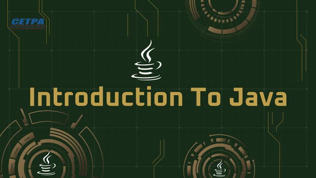 Introduction To Java Pptx Programming Languages Computing 2891