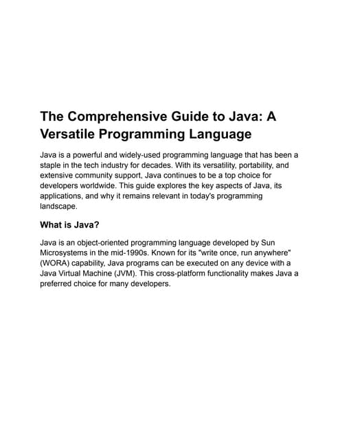 The Best Java Programming Training Institute Ppt