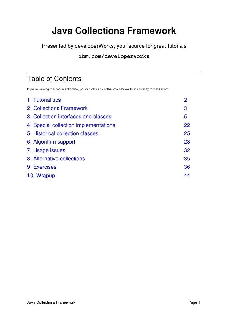 Java Collections Framework