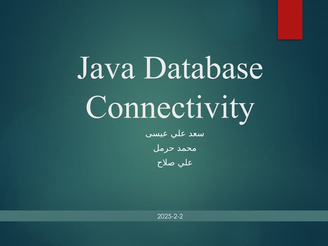 java-databases in java lunguge in server.pptx java-databases in java lunguge in server.pptx