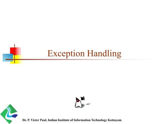 Exception Handling In Java Pptx Programming Languages Computing