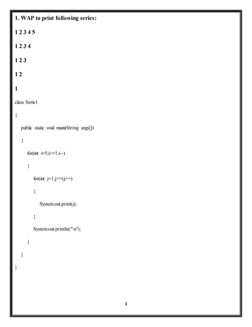 Final JAVA Practical of BCA SEM-5. | DOC