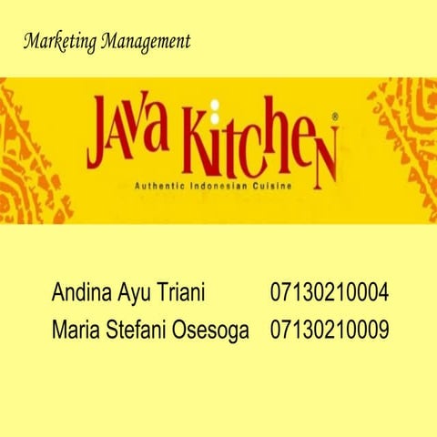 Java Kitchen | PPT