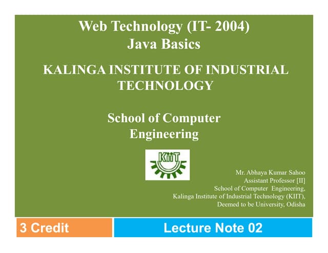 Java lecture-2 | PPT Java lecture-2 | PPT