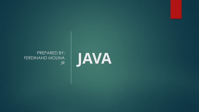 Java Java Basic And Introductionmodulepptx 1851
