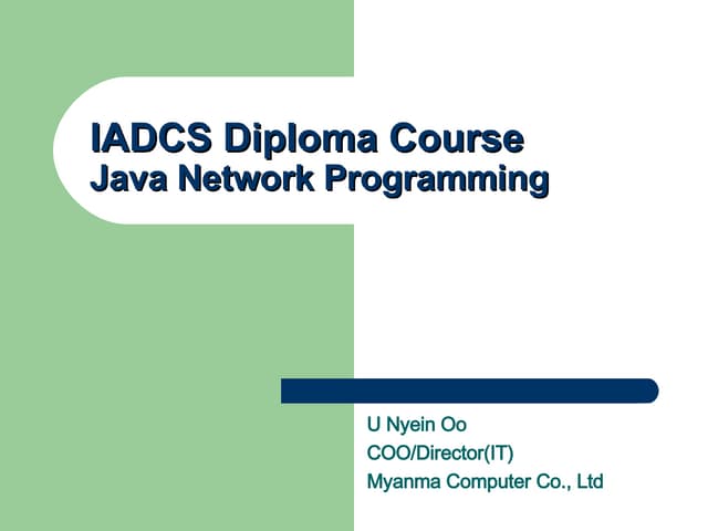 Java Network Programming | PPT Java Network Programming | PPT