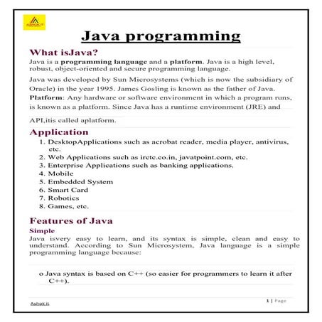 Java Basics for Beginners : Start Coding Now | PPTX