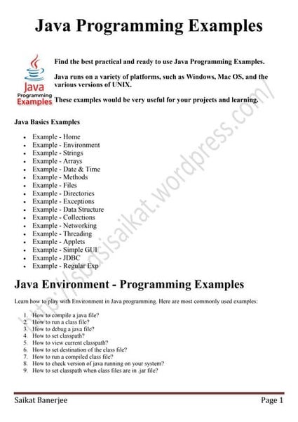 Java Questions For Viva