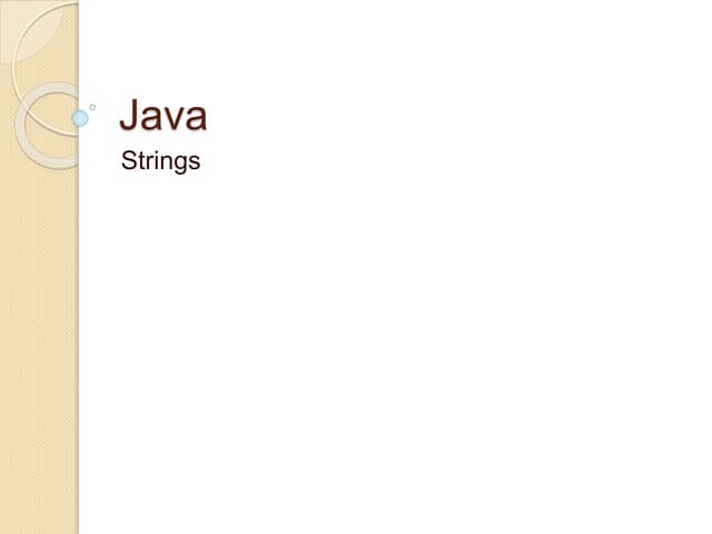 Java Strings Ppt 8548