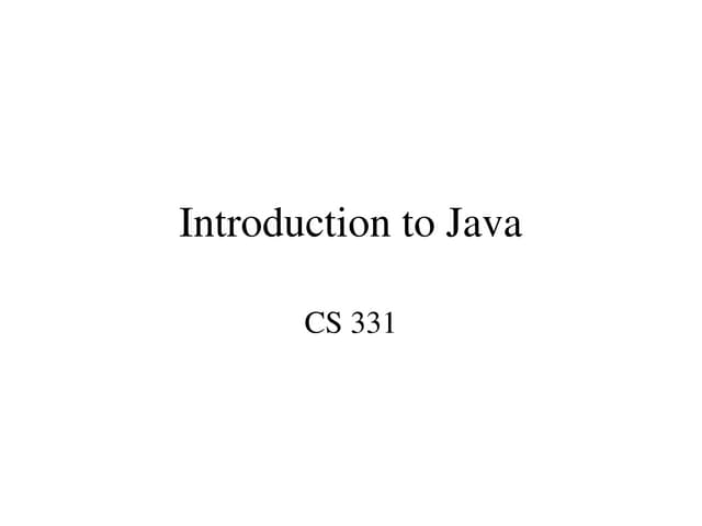 Present The Syntax Of Java Introduce The Java Ppt