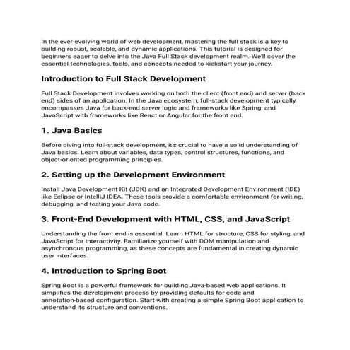 Java Coaching In Hyderabad Introduction Pdf