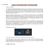 JAVA INTERNSHIP PROGRAM | PDF