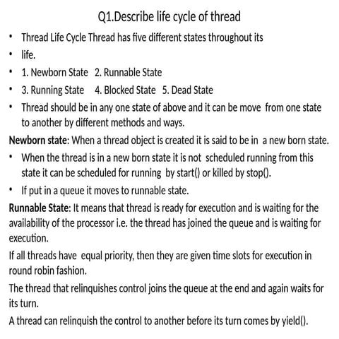 java 2nd test.pptx for imp questions and it's answer | PPT